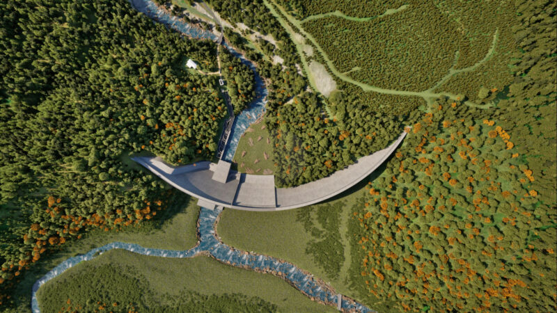 Proposed flow-through dam for flood control on the Chehalis River ...